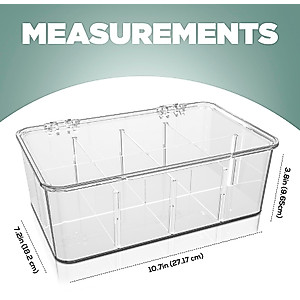 Utopia Home (3 Pack) Tea Bag Organizer - Stackable Tea Bag Storage Organizer with Clear Top Lid- Tea bag holder For Counter tops, Kitchen Cabinets, Pantry, Sweeteners (Clear)