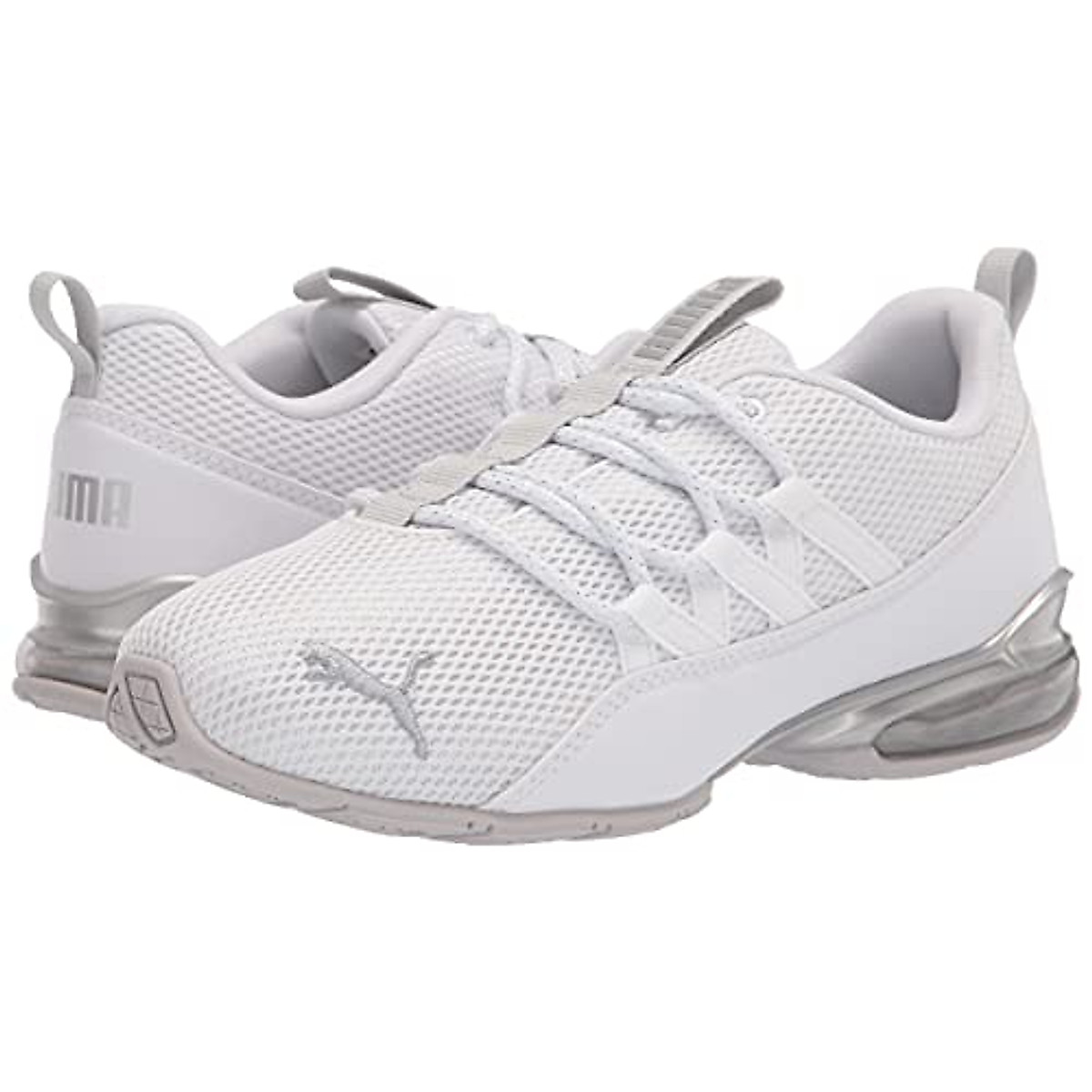 PUMA Women's RIAZE PROWL MOD SWIRL Sneaker, Puma White-Puma Silver, 8