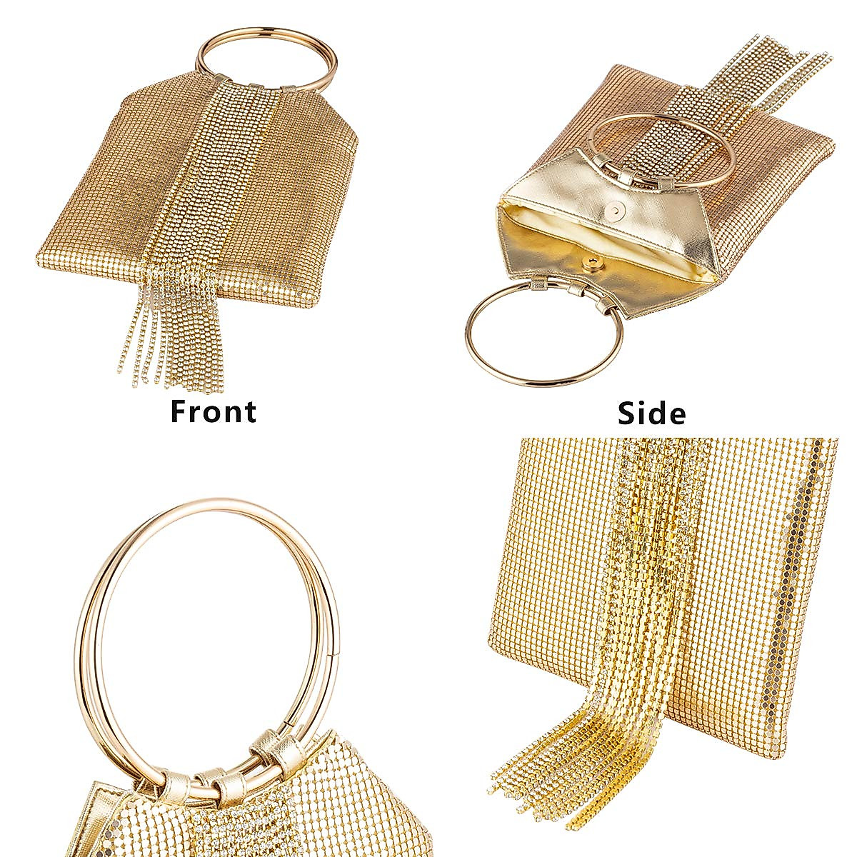 Upgrade Rhinestone Evening Bag Silver Clutch Sparkly Diamond Purse for Women Party Club Wedding bags