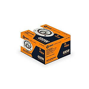 VOYZ 400 Watts Max Power Speaker Tweeter - 3.5” Piezo Super Horn Tweeters with Aluminum Diaphragm and High Temperature Voice Coil - 4-8 ohms for Speaker Box or Sound Project 1 Pair (2pcs) (PET-1918)
