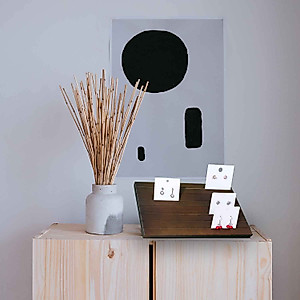 LUBANHAND Wooden Portable Earring Display Stand Greeting card Business Card display Stand Earring card holder display stand for vendors Earring Cardboard for Selling