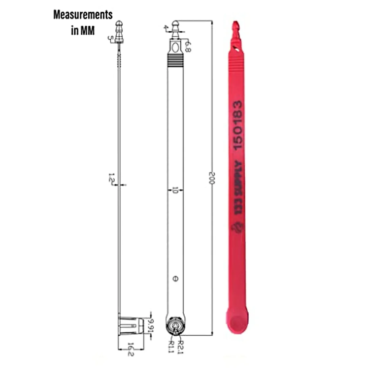 133 SUPPLY - 100 Red Plastic Truck Seals Red Trailer Seals - Freight Seals Load Seals Shipping Seals Security Seals Truck Seal Plastic Trailer Seal Shipping Container Seals Tamper Seals Security Tags