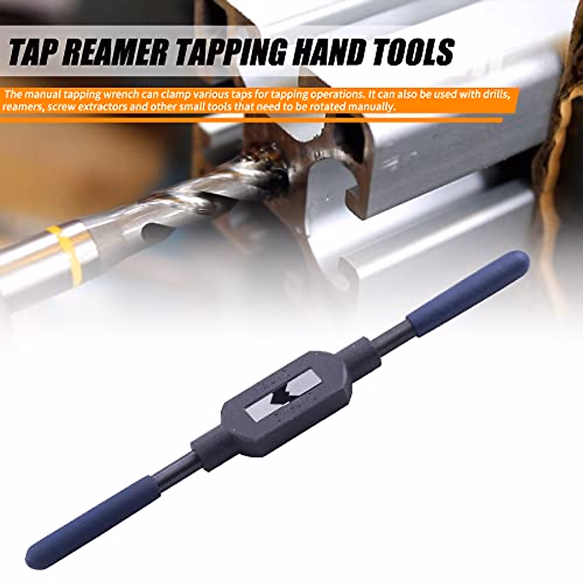 MRELC Adjustable Tap Reamer Wrench Handle, Alloy Steel, 8/16-1/2 Inch