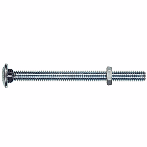 Hillman 2151 10-24 x 2-Inch Carriage Bolt with Nut, 15-Pack,Zinc