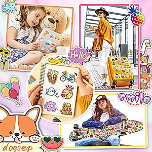 600 PCS Cute Stickers for Kids,Waterproof Water Bottle Stickers for Kids Boys Girls,Kawaii Stickers for Laptop Hydroflask Skateboard Computer Phone