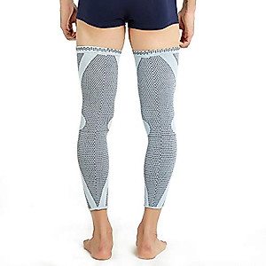 NeoTech Care Knee & Leg Sleeve - Breathable - Medium Compression - Grey (Size L, 1 Pair)