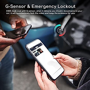 COOAU 2.5K Dual Dash Cam, Built-in GPS Wi-Fi, 1440P Dash Cam Front and Inside with Infrared Night Vision, Dash Camera with Parking Mode, Loop Recording， Support 256GB Max (D20S)