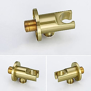 MINJING Handheld Bidet Sprayer for Toilet, Cloth Diaper Toilet Sprayer, Brushed Gold Solid Brass Portable Bidet Spraye for Personal Hygiene, Pet Shower