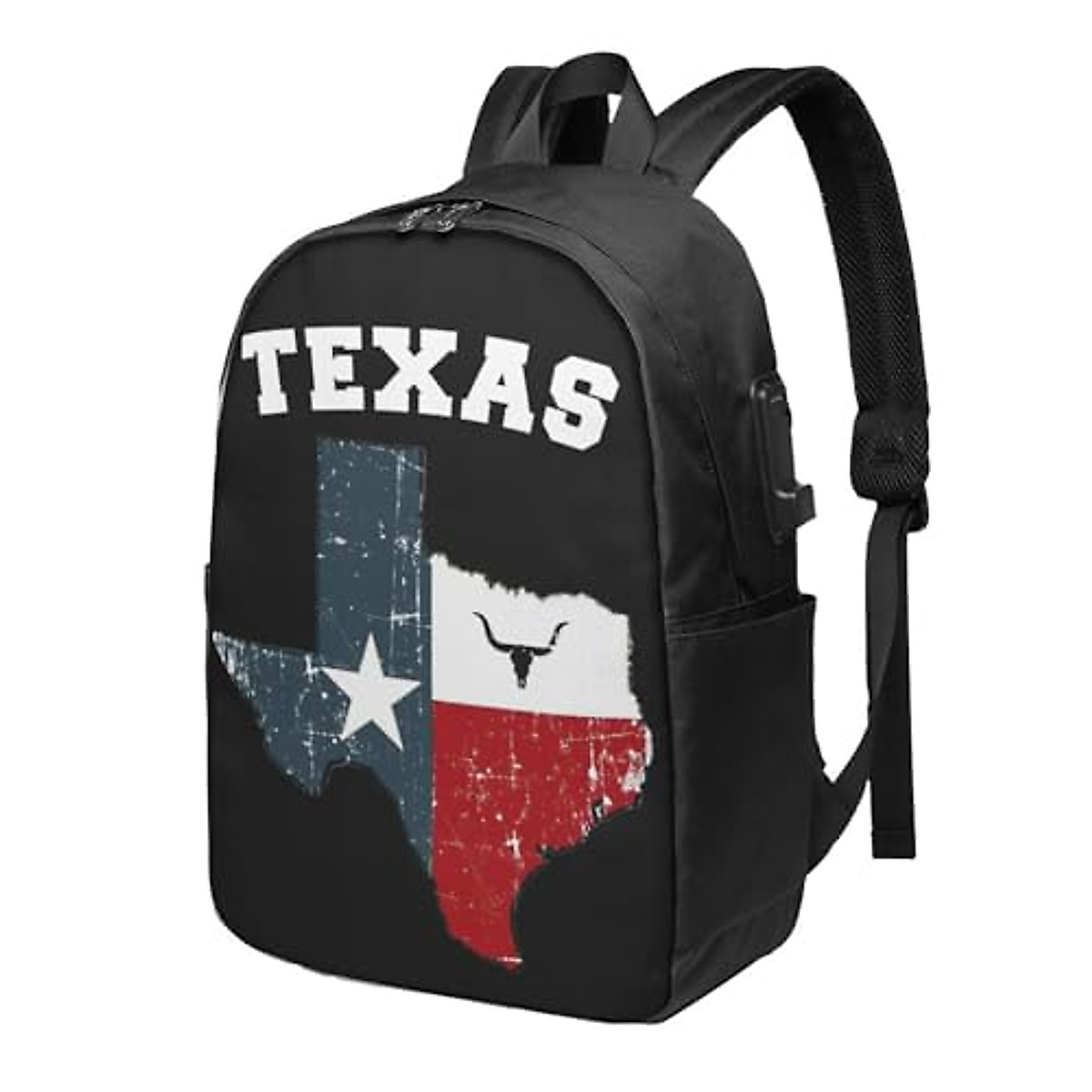 VNCXCNCN I Love TEXAS Laptop Backpack Classic Backpack Band Elements Travel Backpack Sports Backpack With USB port