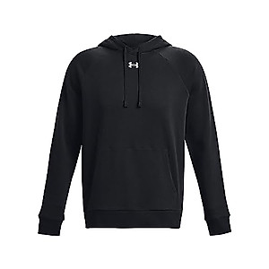Under Armour Men's Rival Fleece Hoodie, (001) Black / / White, X-Large