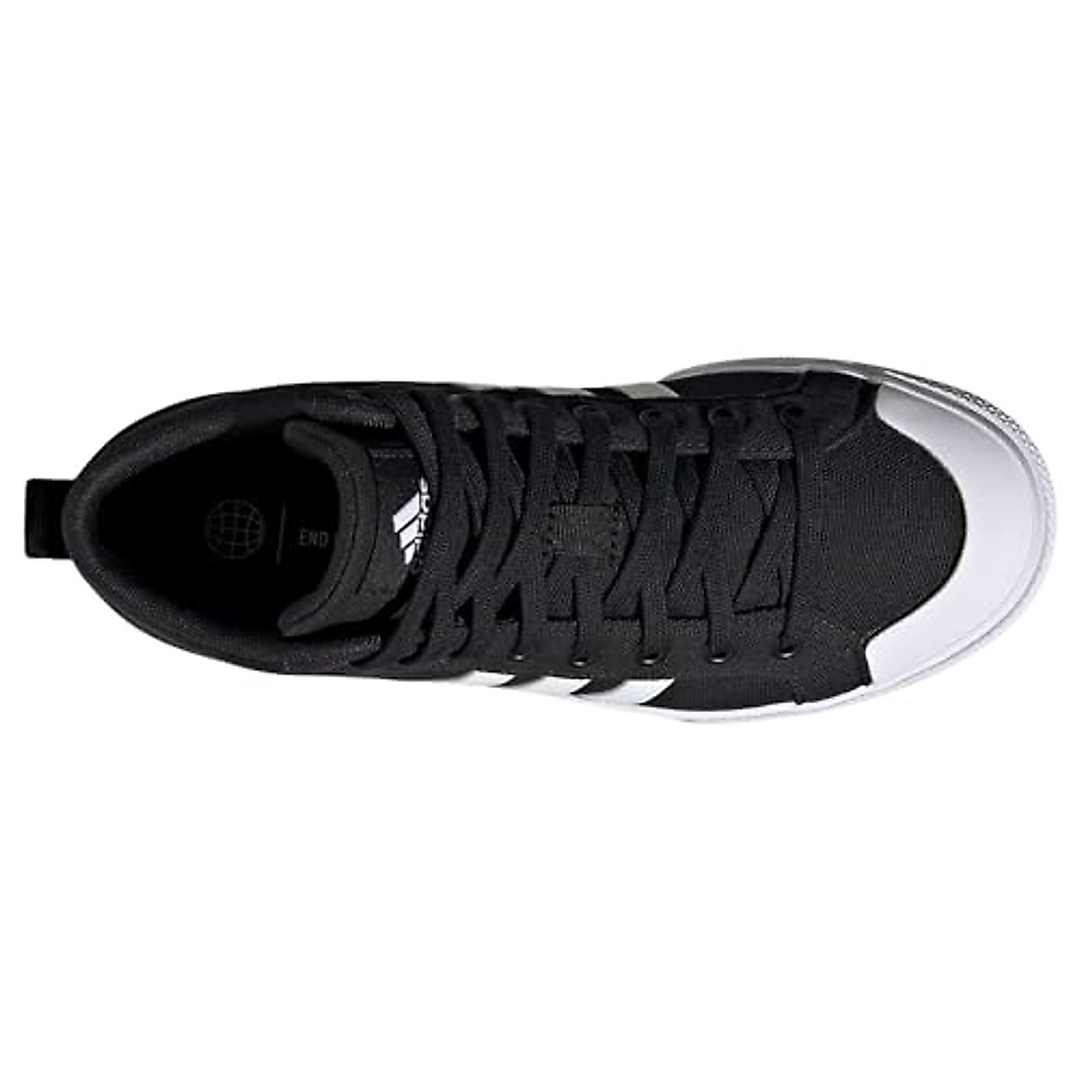 adidas Women's Bravada 2.0 Mid Platform Skate Shoe, Core Black/White/Core Black, 9.5