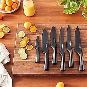 Cuisinart C55-12PMB Advantage 12 Piece Metallic Knife Set With Blade Guards, Black