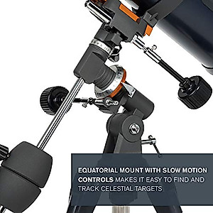Celestron - AstroMaster 130EQ Newtonian Telescope - Reflector Telescope for Beginners - Fully-Coated Glass Optics - Bonus Astronomy Software Package & AstroMaster Telescope Accessory Kit