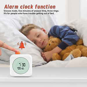 EooCoo Digital Visual Timer, 60-Minute Countdown Timer for Kids and Adults, Time Management Tool, Timer Clock Alarm 3 in 1, for Home Kitchen Office, Back to School Supplies