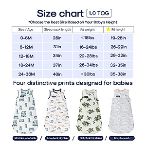 Domiamia Baby Sleep Sack 1.0 Tog Ultra Soft 24-36 Months Rayon Made from Bamboo & Cotton & Tencel Lyocell Baby Wearable Blanket