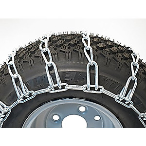 Oregon 67-001 Lawn & Garden Tire Snow Chains With 2-Link Spacing Size 16X650-8 & 15X600-6 Tire Snows