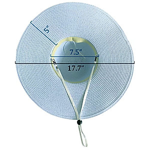 Yingbei Chiffon Streamers Ladies Straw hat Summer Travel Sunscreen Sun hat Beach hat Folding hat (Blue)