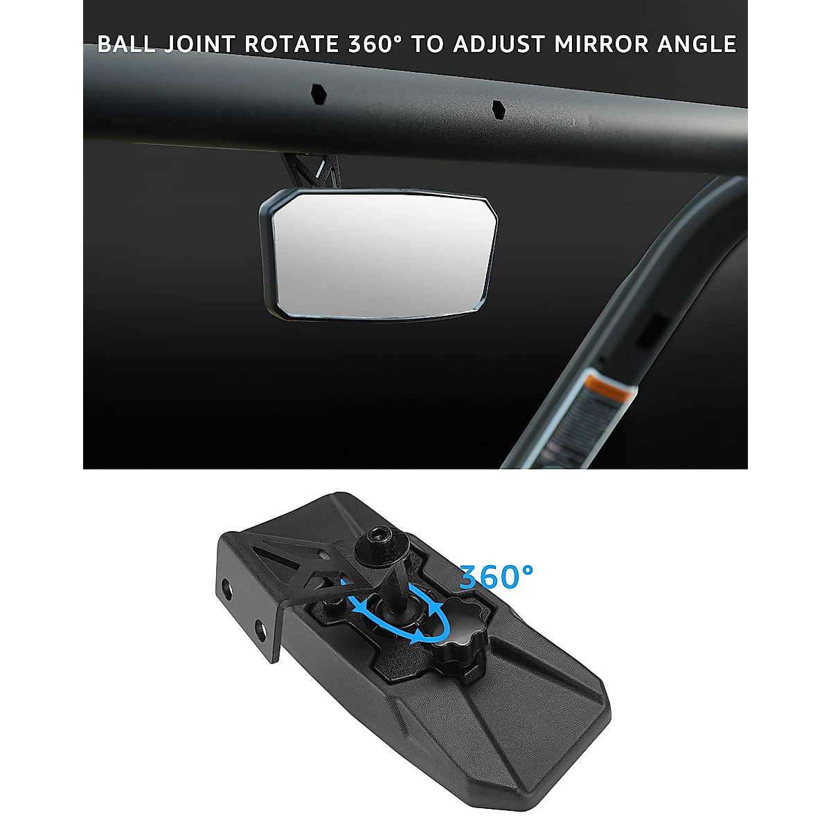 A & UTV PRO Trail Rear View Mirror, Panoramic Convex Center RearView Mirrors for 2017-2024 Can am Maverick Trail Sport, Traxter, 2021-2024 Can-Am Commander Accessories, Replace OEM # 715003638