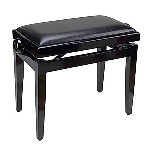 ProRockGear AP Deluxe Adjustable Height Piano Bench Black
