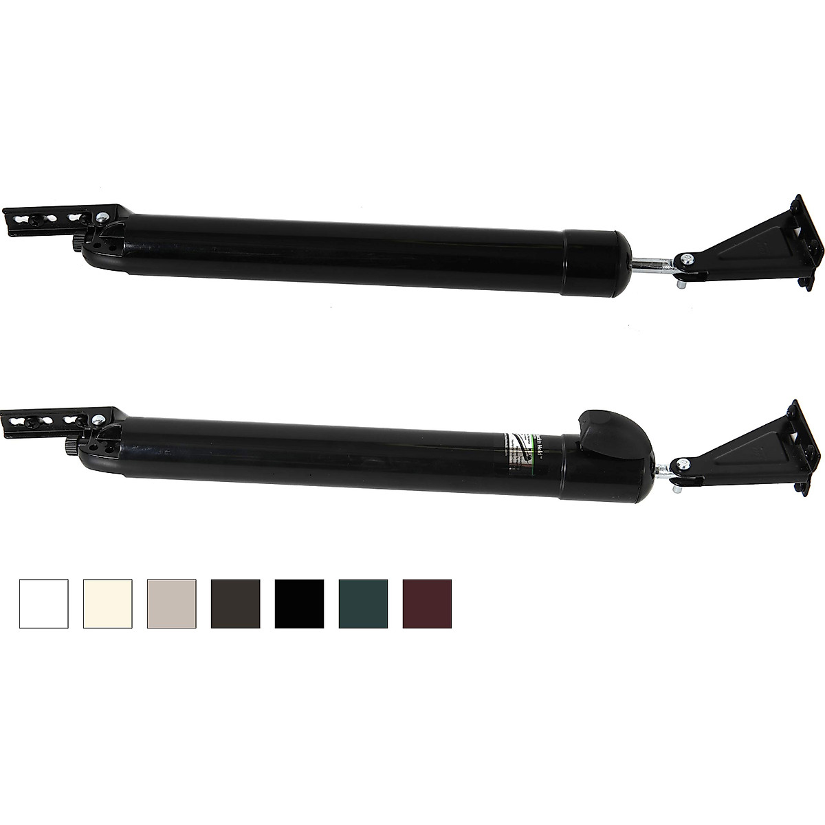 Touch 'n Hold Smooth Dual Door Closer System (Black) – Heavy-Duty - Touch-Button Hold Open Feature & Smooth Closing Motion - Storm & Security Door (Medium/Heavy Weight). New Door/Replace Old Unit