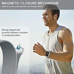 Pippia Milanese Loop with Magnetic Clasp Compatible with Apple Watch Band 38mm 40mm 41mm 42mm 44mm 45mm 49mm, Stainless Steel Mesh Metal Strap for iWatch Series 9 Ultra SE 8 7 6 5 4 3 2 1, Women Men