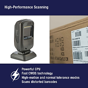 Star Micronics BSD-FR4080 Desktop USB 1D/2D Barcode Scanner Compatible with mC-Print and mPOP, Black