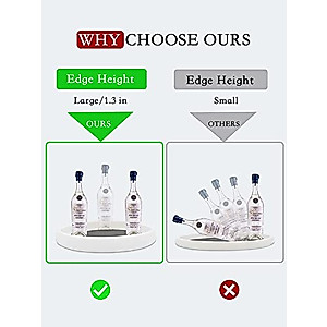 EVERQUEIN Lazy Susan Organizer, Lazy Susan Turntable for Cabinet Refrigerator Kitchen Pantry Bathroom, Non-Skid 360° Rotating, Plastic (2 Pack, 10 Inch)