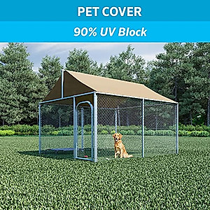 Coolaroo 90% UV Block Sun Protection and Privacy Screen Shade Fabric Roll, 6' x 15', Wheat