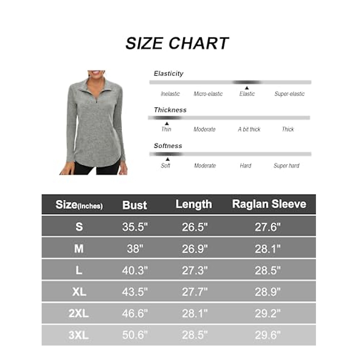 LURANEE Long Sleeve T Shirts for Women, Fall Loose Fit Outdoor Tunic Tops Quick Dry Fit Running Hiking Sports Jackets Lightweight Quarter Zip Pullover Cooling Yoga Workout Clothes Grey M