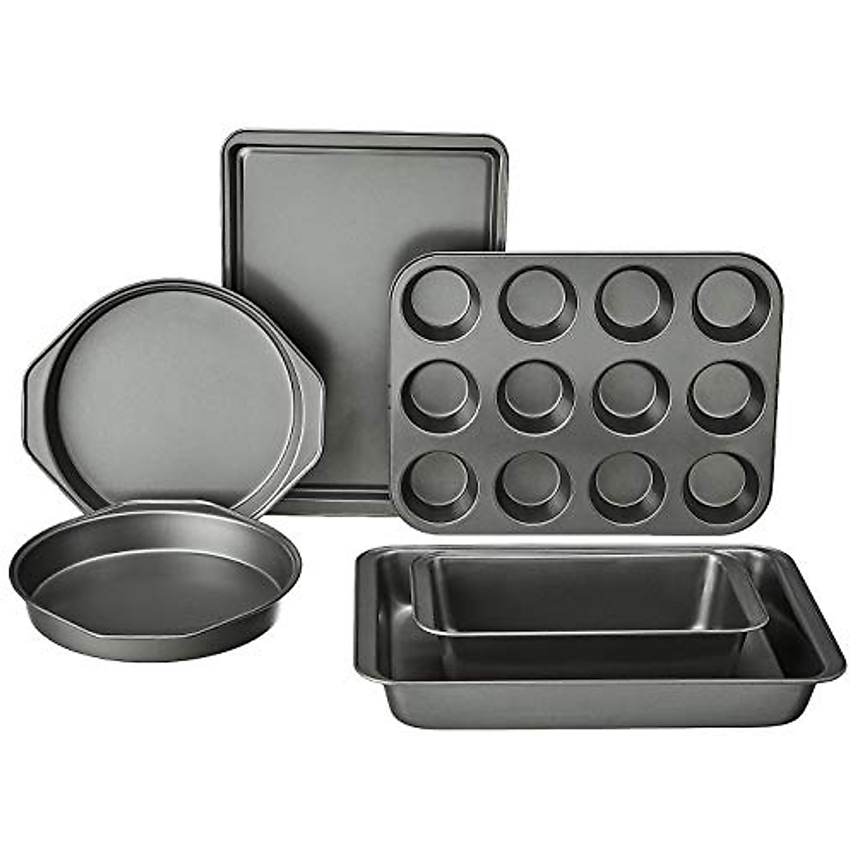 Amazon Basics 6-Piece Nonstick, Carbon Steel Oven Bakeware Baking Set