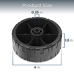 ZAITOE Heavy-Duty Cooler Wheels Replacement for Igloo 5 Gal Beverage Rollers, Igloo Ice Cube 60 QT & 70 QT Rollers, 4 Inch, Black (2 Pack)