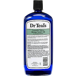 Dr. Teal's Hemp Seed Oil Foaming Bath Gift Set (2 Pack, 34oz Ea) - Cannabis Sativa Hemp Seed Oil - Essential Oils Blended with Pure Epsom Salt Calm The Senses & Alleviates Daily Stress