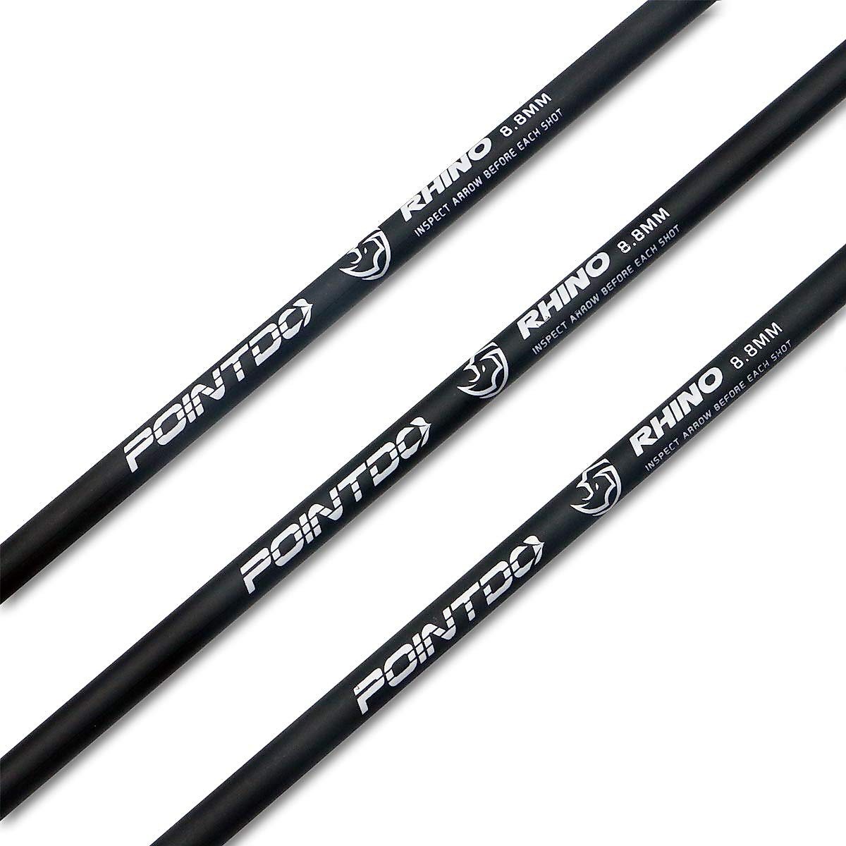 Pointdo 20inch Carbon Crossbow Bolts Crossbow Hunting Arrows with 4" Vanes and Replaced Arrowhead/Tip (12 Pack) (Green White)