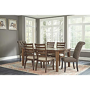 Signature Design by Ashley Tripton Classic Tufted Upholstered Armless Dining Chair, 2 Count, Beige