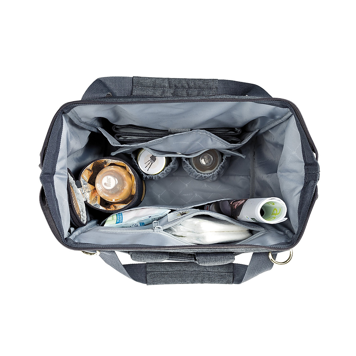 Lässig Goldie Glam Diaper Bag -Travel Backpack- Multi-Functional and Lightweight for Both Baby and Kids Care-Stylish and Durable - Anthracite