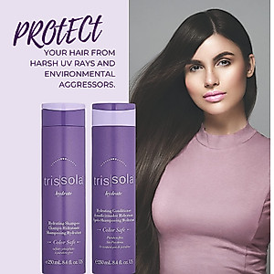 Trissola Hydrate Shampoo and Conditioner Duo - Moisturizing Hair Shampoo and Conditioner Set (8.4 oz)