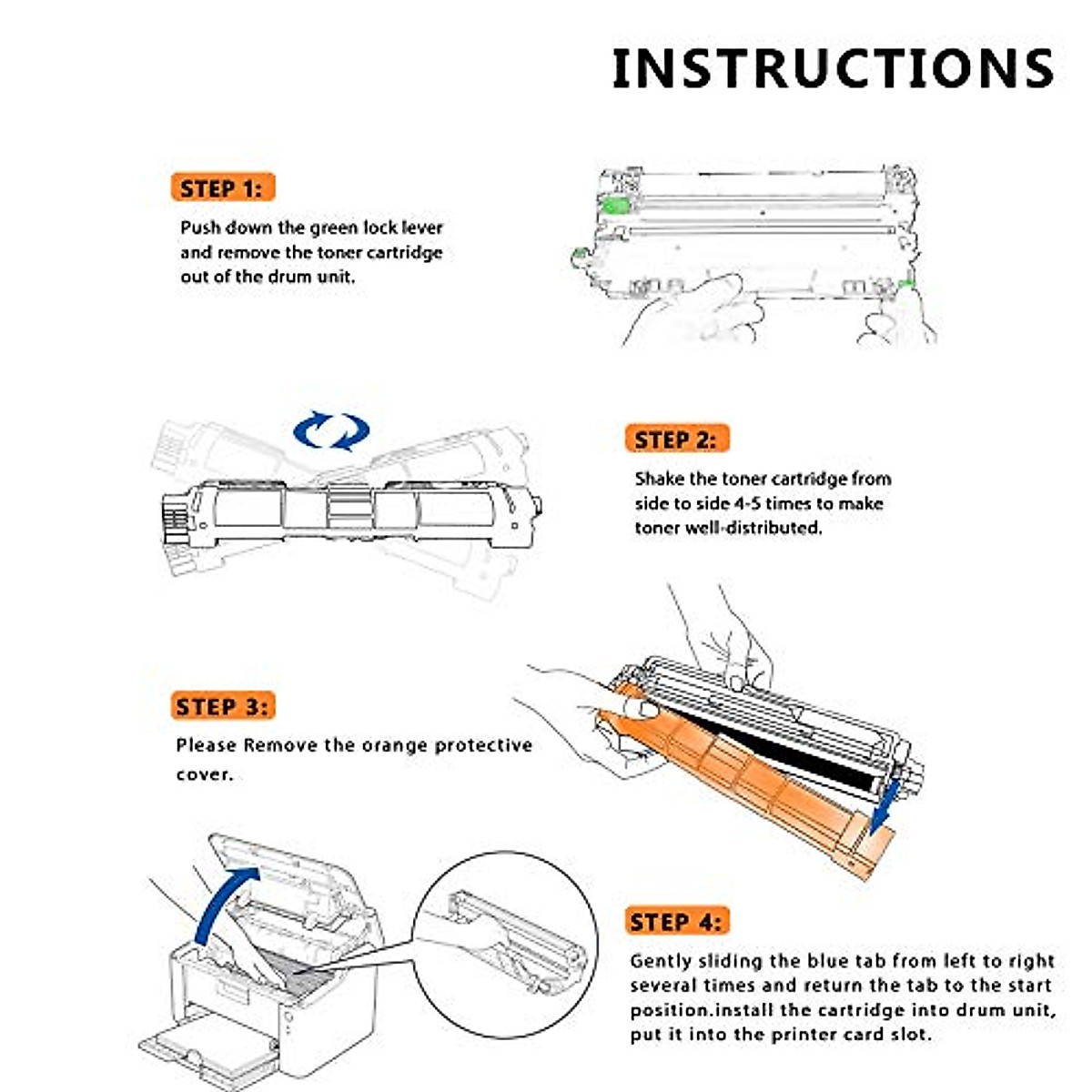 GULOYA Compatible TN223BK TN223C TN223M TN223Y Cartridge TN223 Replacement for Brother Toner work for MFC-L3750CDW L3730CDW HL-3270CDW 3230CDN DCP-L3510CDW DCP-L3550CDW Printer Toner Cartridge