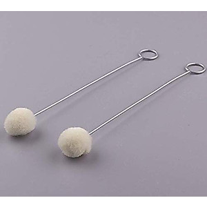 LASSUM 10 Pack Wool Daubers Ball Brush Leather Dye Tool Dye Dauber Dyeing Applicator with Metal Handle for DIY Crafts Projects