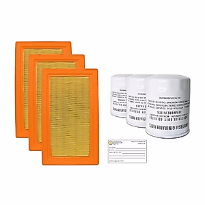 Universal Generator Parts Air and Oil Filter Replacement Sets for 0J8478S and 070185E/070185D (3 Pack Air and Oil Filter for 0J8478S and 070185E)
