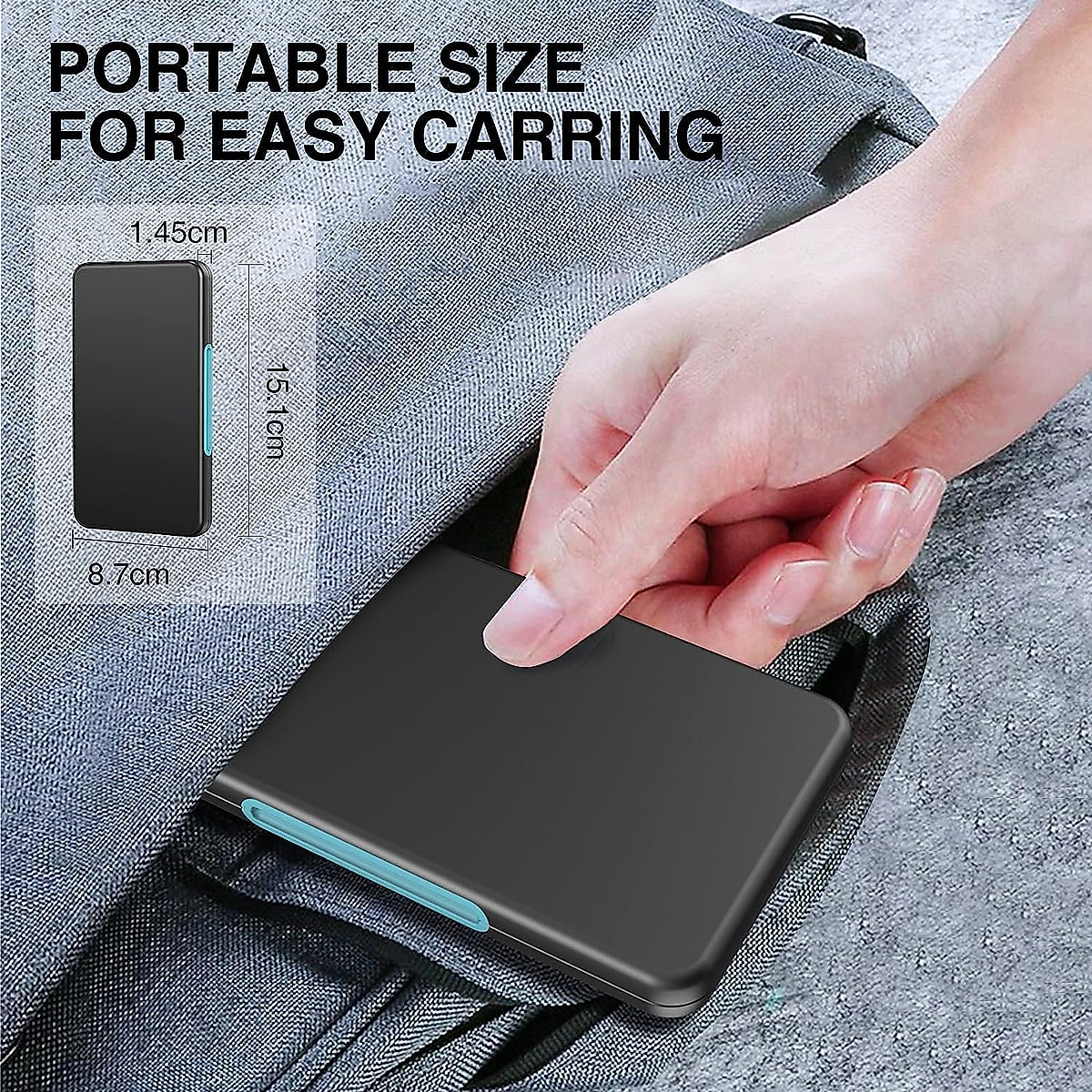 HEIYING Memory Card Case for SD Card and TF Card, Portable SD Card Holder SD SDHC SDXC TF Card Storage with 20 SD Card Slots & 20 Micro SD Card Slots