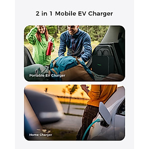 EG evgoer Level 2 EV Charger, 40A 240V Portable EV Home Charging Station, Schedule Time 8-40A Adjustable Current Electric Vehicle Charger Compatible with All J1772 EVs (20 ft)