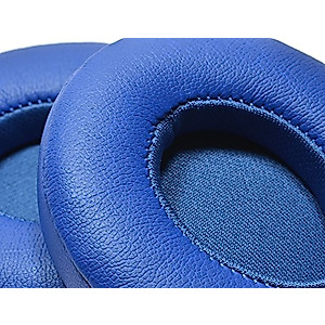 Replacement Earpad cushions For Beats Solo 2 ,Solo 3 Wired & Wireless Headphone With ITIS Logo Cable Clip (BLUE)