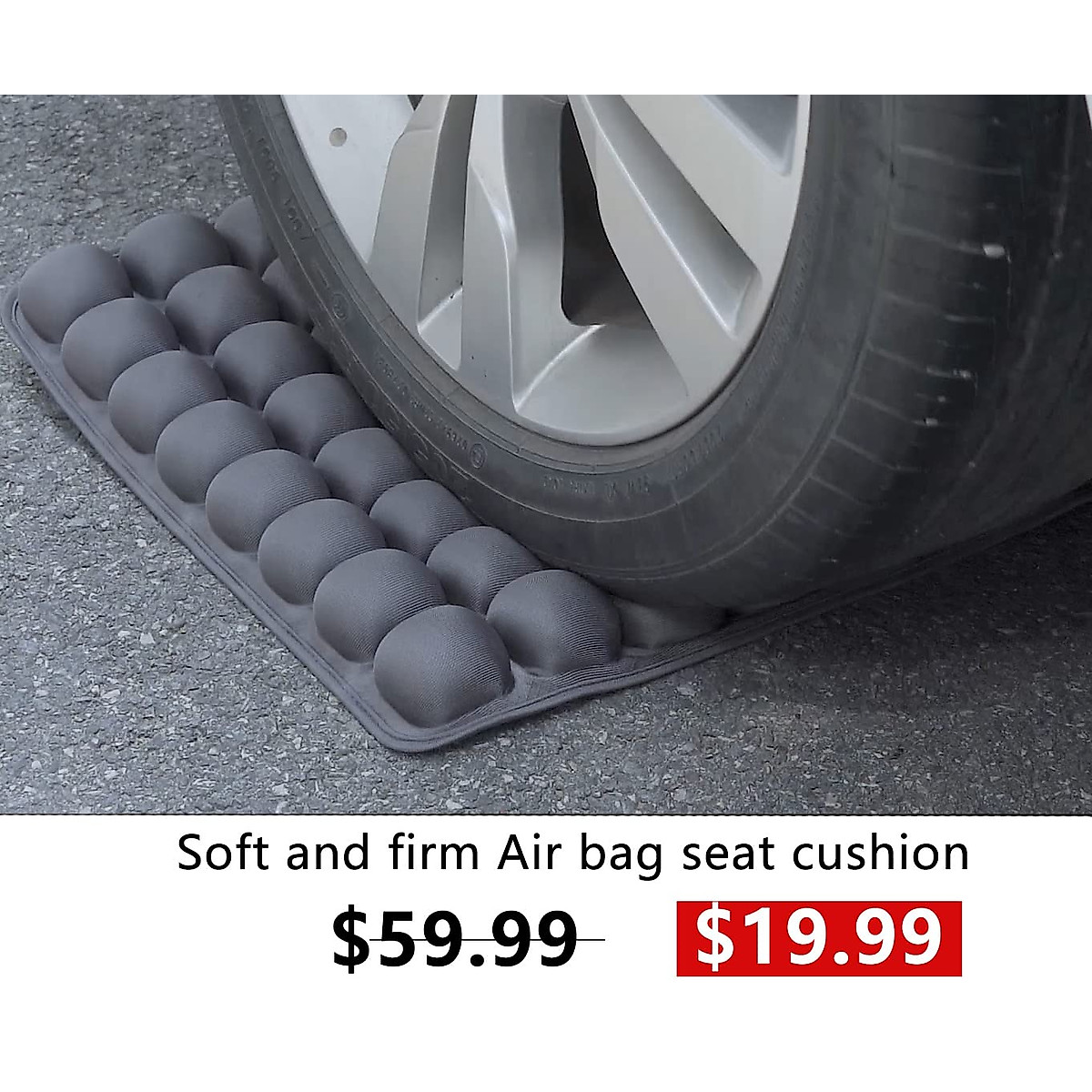 WalBryka High Comfortable Airbag Office Chair Cushion Pain Relief Air Seat Cushions with Non-Slip Cover (Blue)