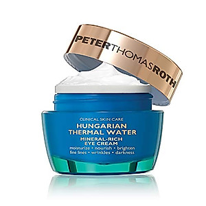 Peter Thomas Roth | Hungarian Thermal Water Mineral-Rich Eye Cream | Hydrating Eye Cream with Botanicals, Peptides and Caffeine for Fine Lines, Wrinkles, Crow's Feet and Darkness