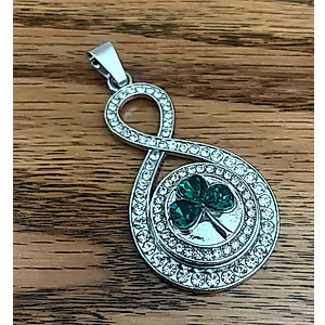 My Prime Gifts Interchangeable Snap Jewelry Pendant Rhinestone Infinity fits 18-20mm Ginger Style Charms