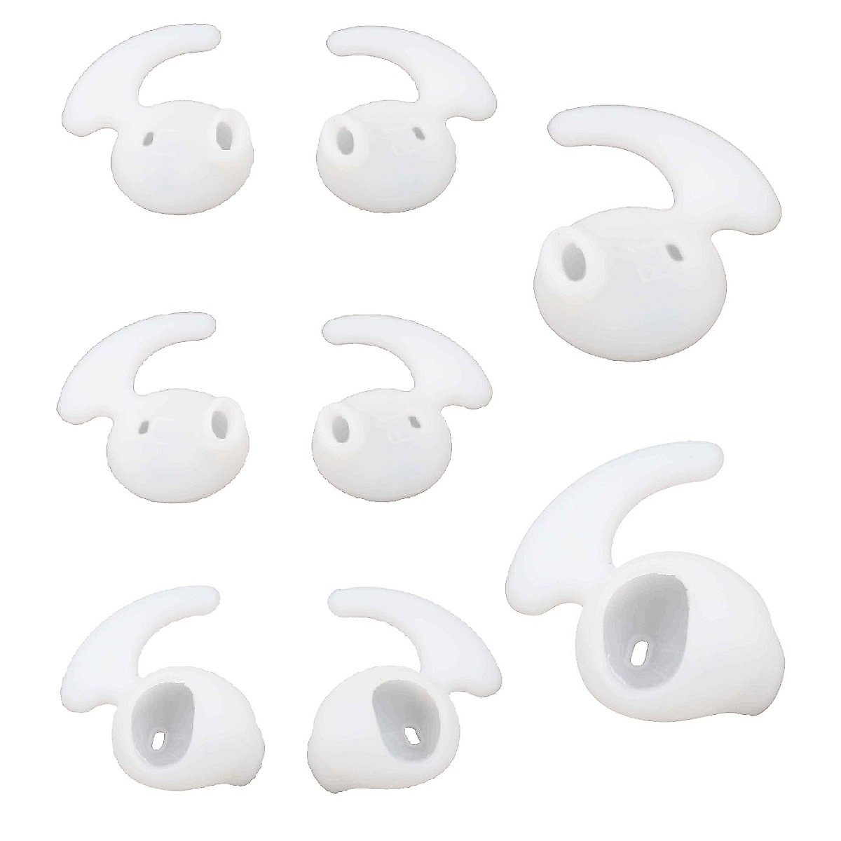 BLUEWALL Eargel Ear Cover Ear Gel for Wireless Headphones, Sport Ear Buds for Samsung Note 5 Galaxy S6 S6edge S7 S7 Edge,Durable Soft Gel Comfortable in Ear Design,4 Pair, White