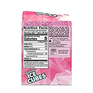 ICE BREAKERS Ice Cubes Bubble Breeze Sugar Free Chewing Gum Bottles, 3.24 oz (6 Count, 40 Pieces)