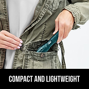 Gorilla Grip Powerful LED 750 FT Water Resistant 5 Adjustable Mode Tactical Flashlight, High Lumens Ultra Bright Battery Life Zoom Flashlights, Small Camping Car Mini Flash Light Accessories Teal Blue