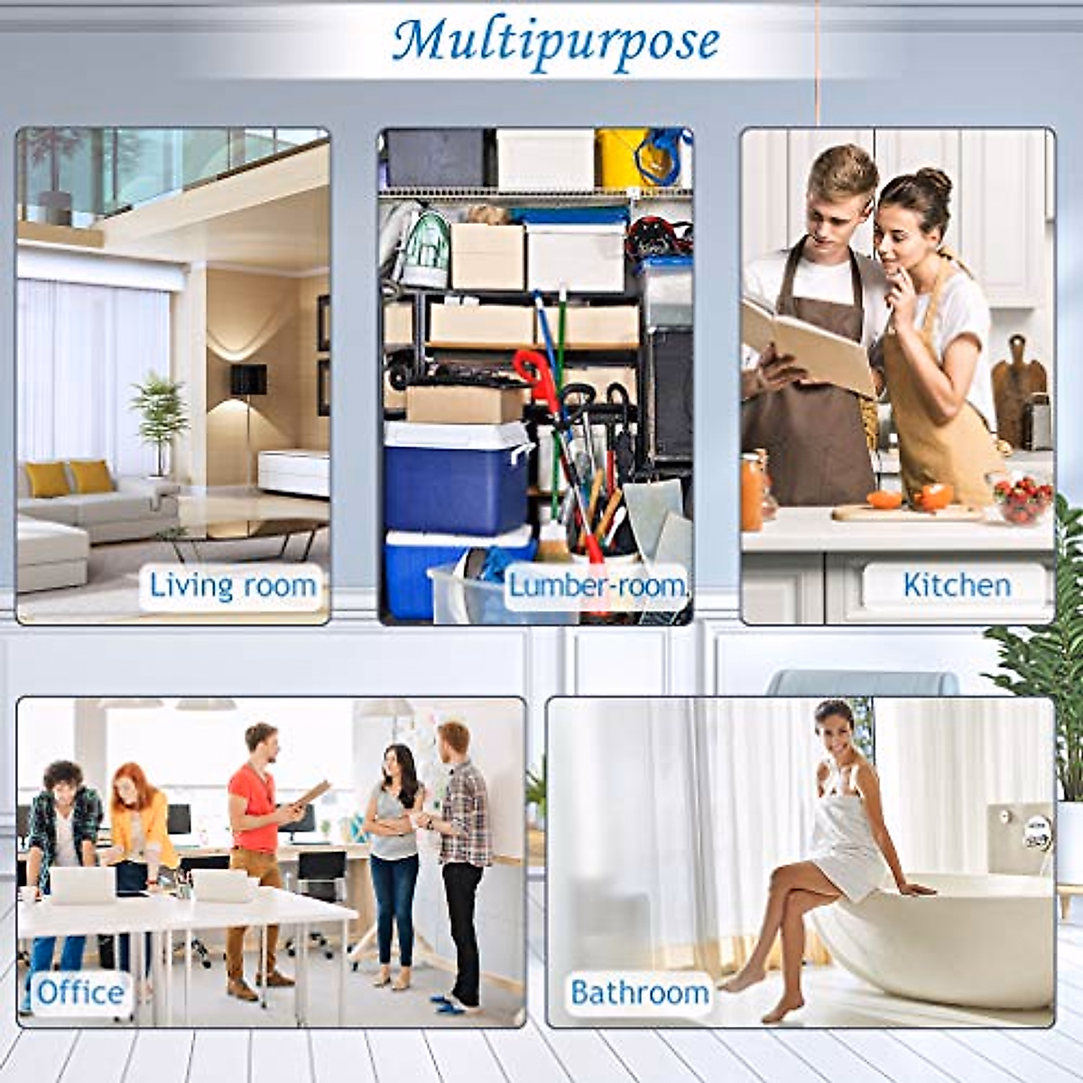 5 Tier Wire Shelving Unit NSF Heavy Duty Organizer Rack Height Adjustable Utility Steel Storage Shelves 14”W x 30”L x 60”H Commercial Grade Layer Shelf Metal Shelves w/Wheels for Garage Office Kitchen