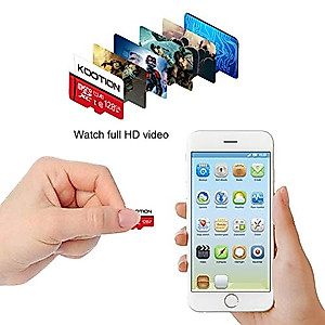KOOTION 128GB Micro SD Card Class 10 Micro SDXC Card 128GB UHS-1 Memory Card Ultra High Speed TF Card, C10, U1, 128 GB